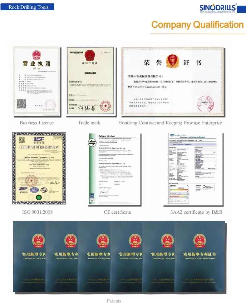 Gse Sinodrills Multi Function Dhd 360 Hammer Bit 165 Mm Bit Dth Down The Hole Rock Drill Bit ...