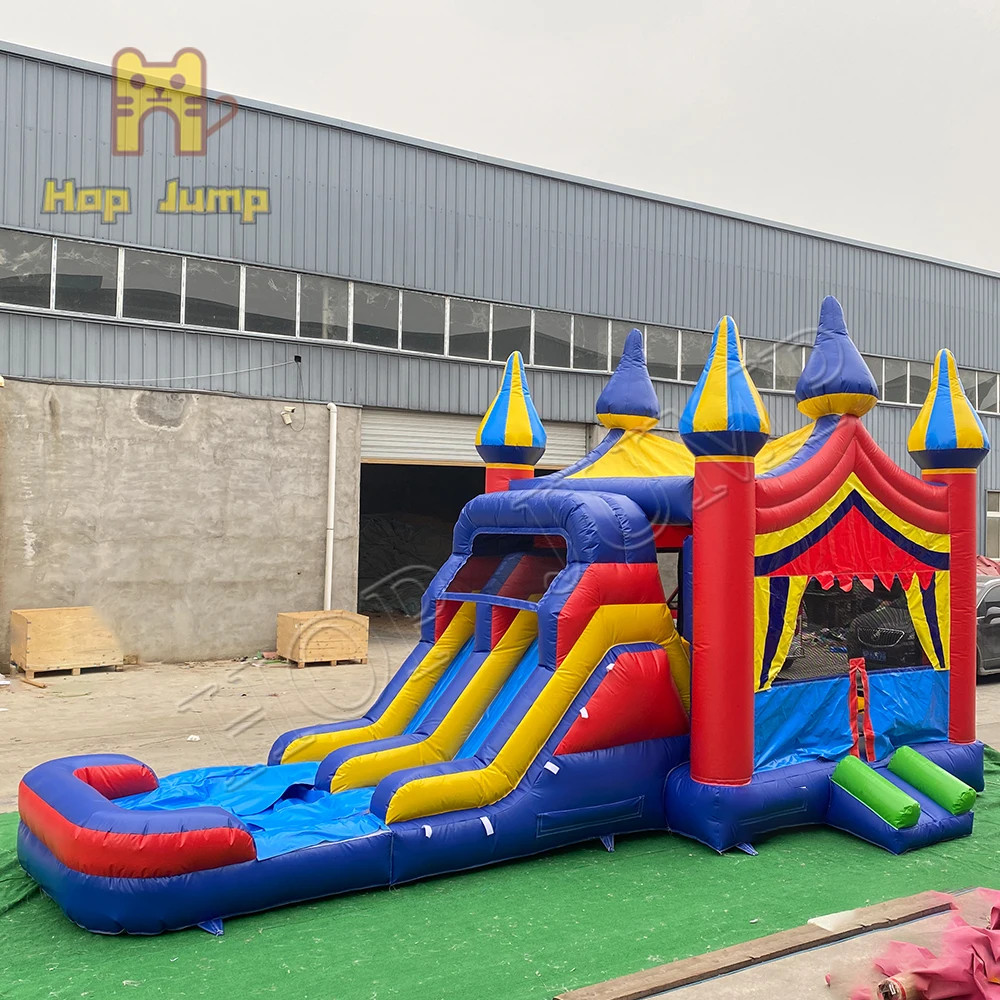 Pirate Ship Bounce House Commercial Bounce House Combo Inflatable Castle Slide Combo With Pool ...