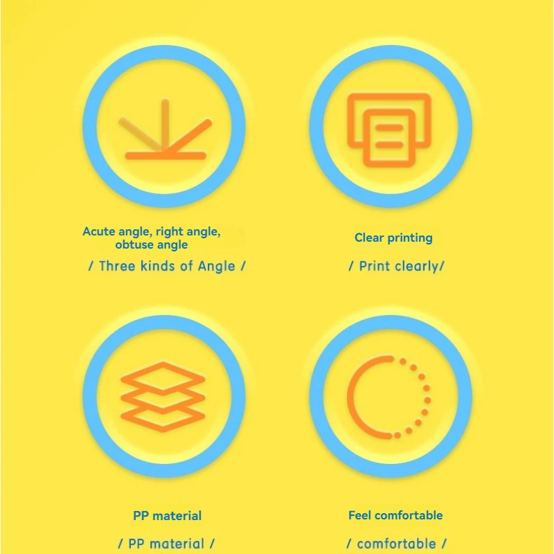 Deli 74365 Blue Protractor Set - 144pcs for Students & Drafting ODM