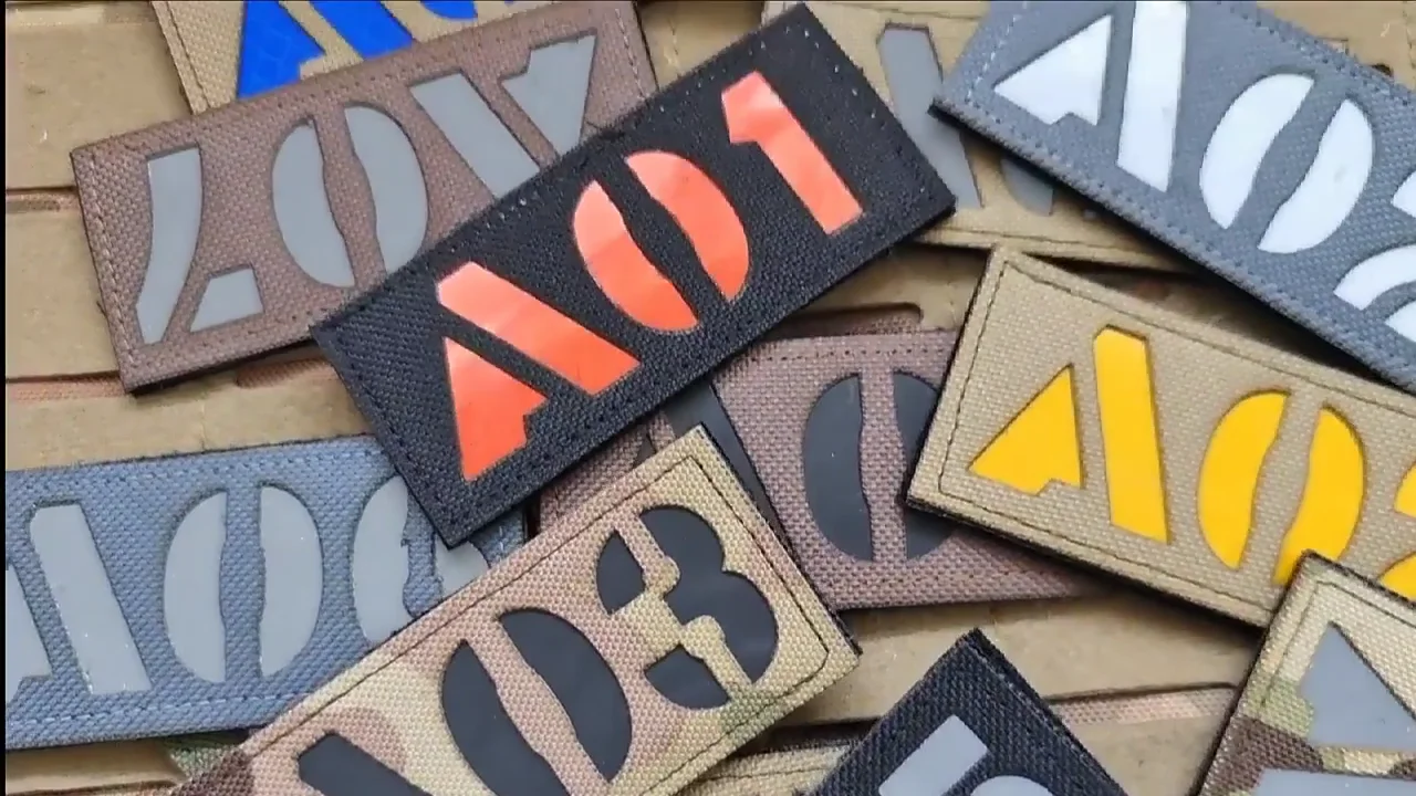 Custom Infrared Reflective Laser Cutting Patch Name Number Outdoors Iff ...