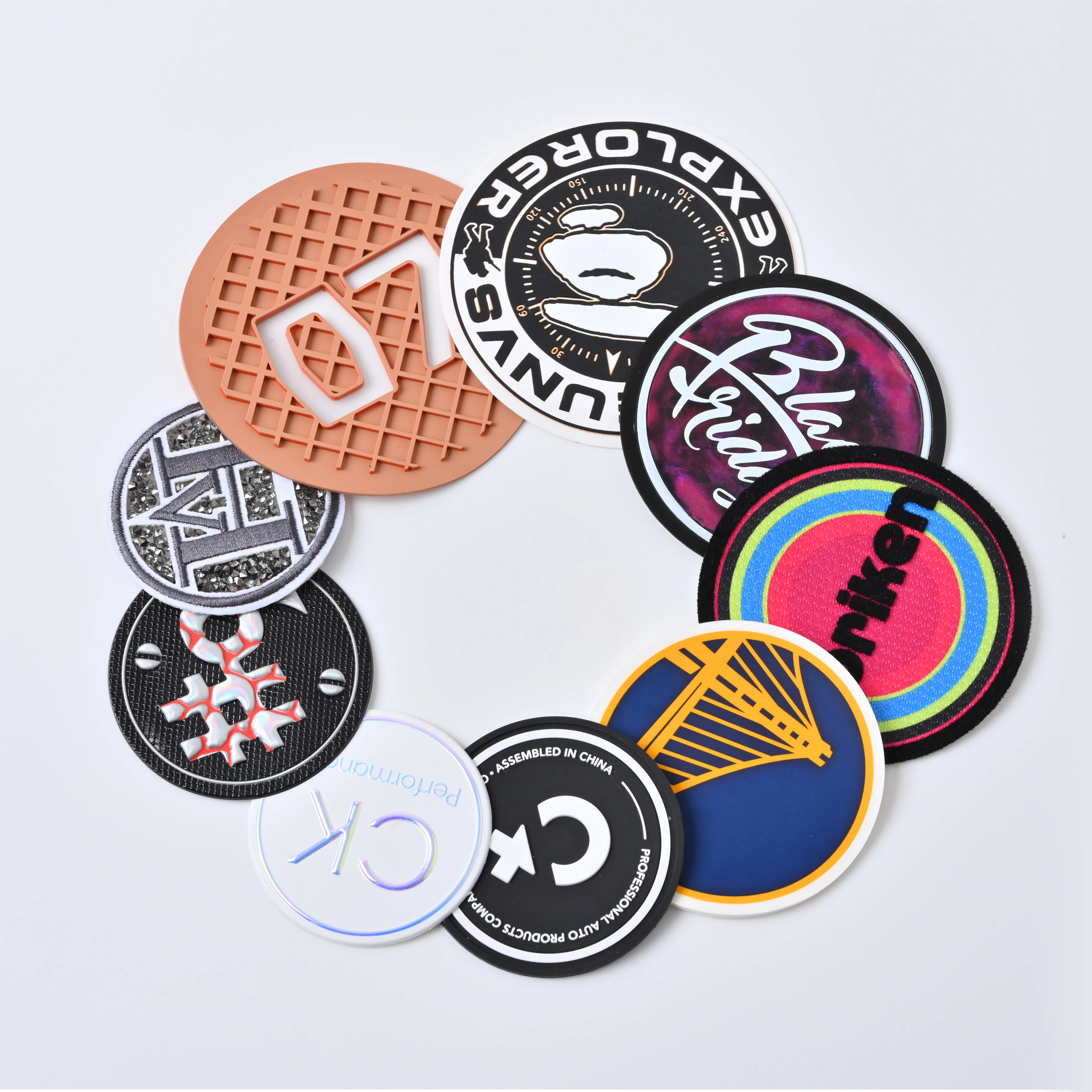 Custom Soft Logo 3D Eco-friendly PVC Rubber Silicone Patch Tag Embossed ...