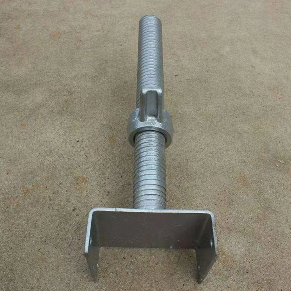 Adjustable Scaffolding Base Jack Full-Threaded Steel Screw Base with ...
