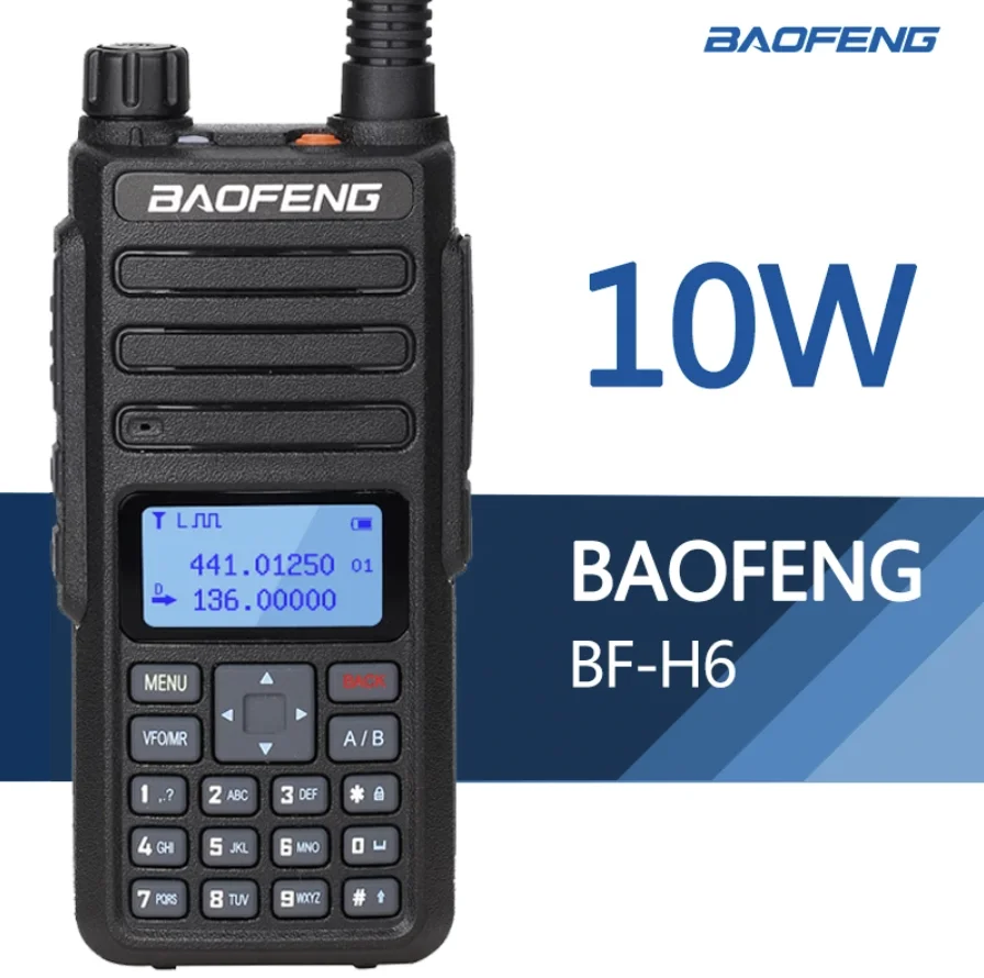Baofeng BF-H6 Walkie Talkie - Powerful 10W Dual Band Transceiver