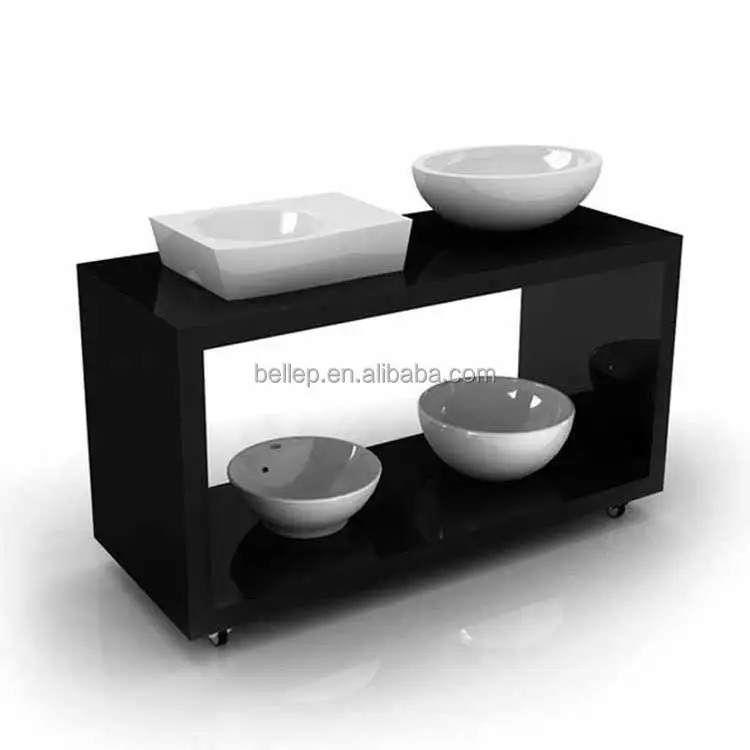 Double Sided Slatwall Display Stand - Adjustable Faucet Shelf