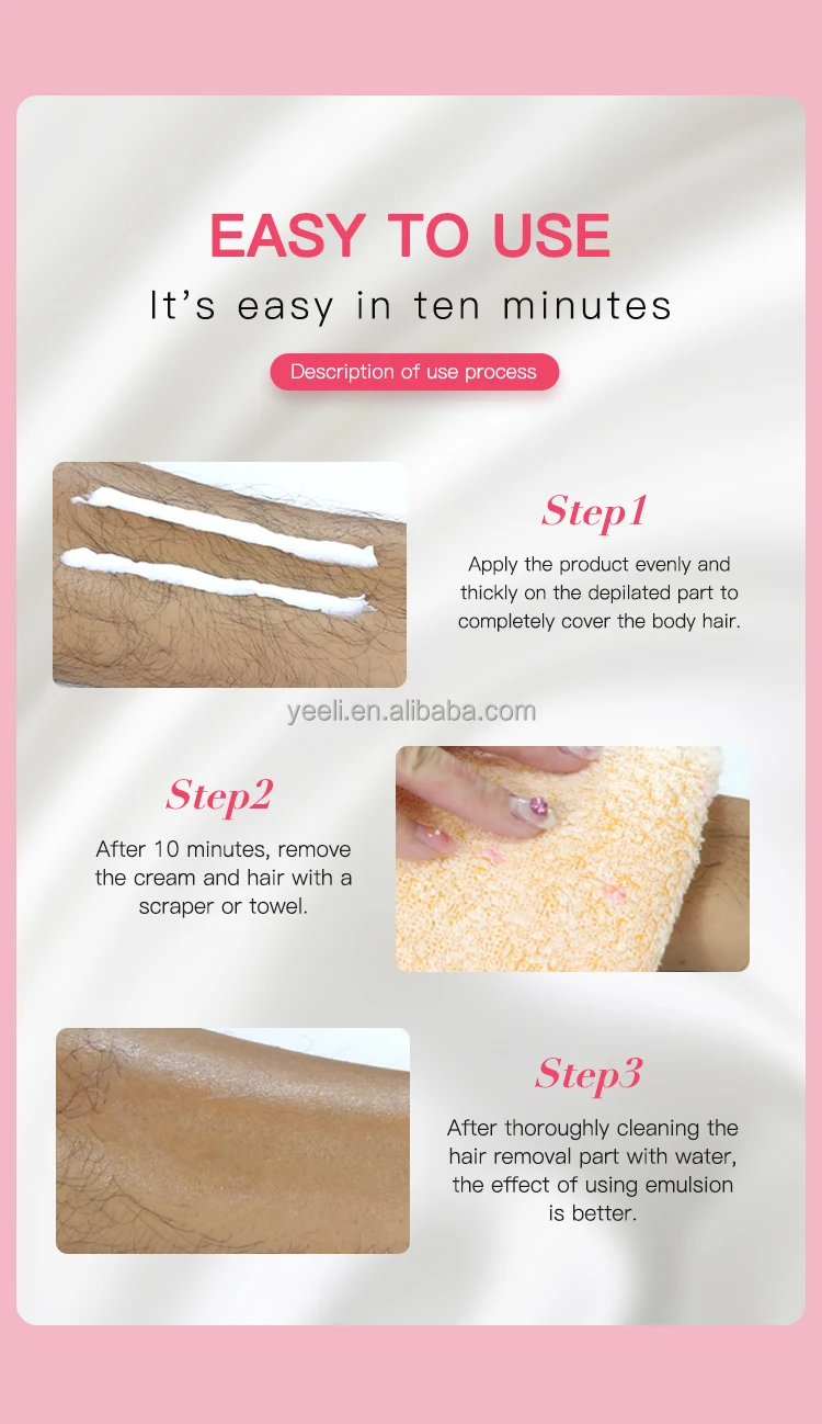 Natural Smooth Painless Organic Pretty Cowry Lotions Permanent Wax Hair ...