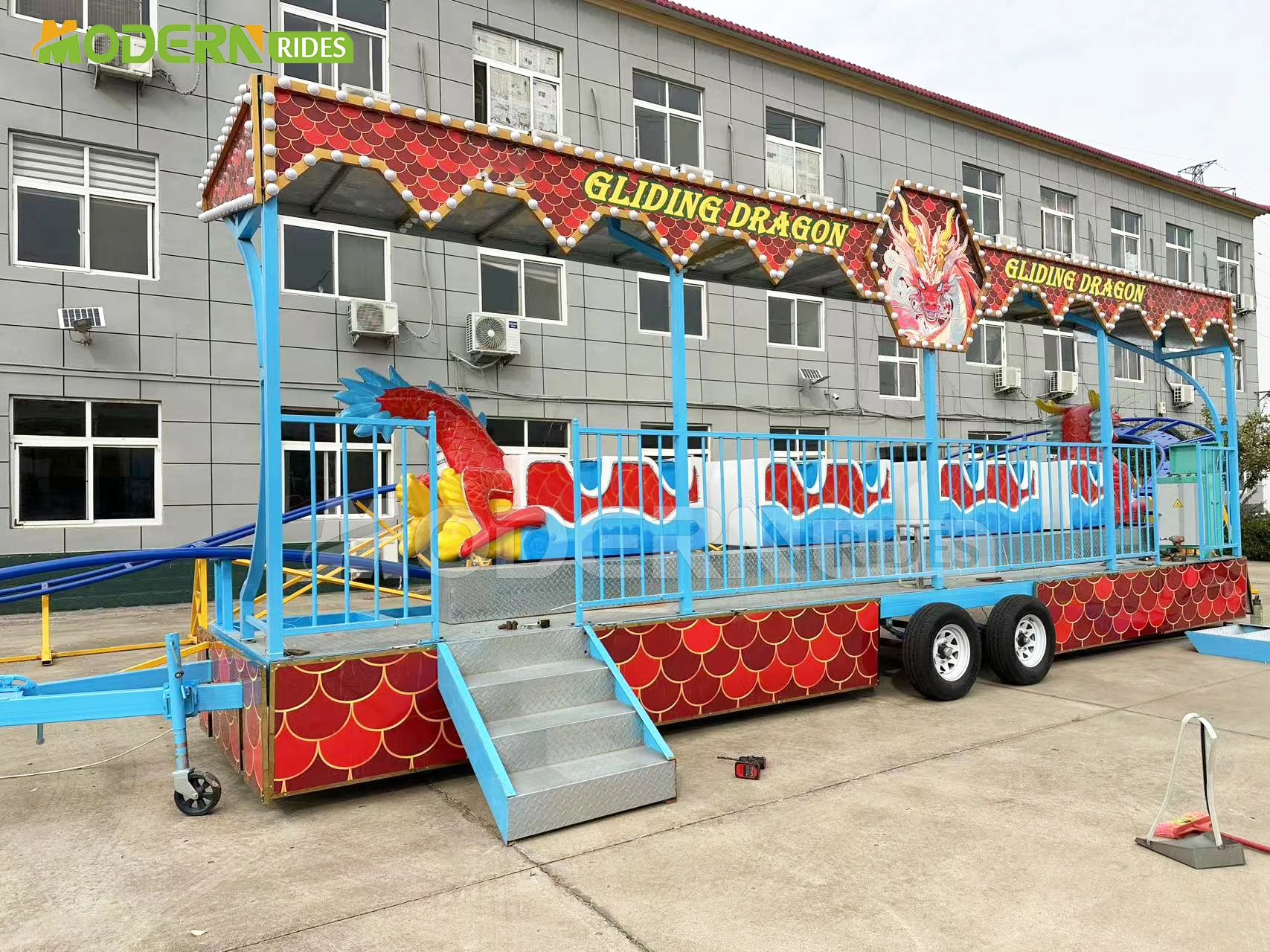 Modern Rides Fairground Carnival Mobile Portable Trailer Amusement Park ...