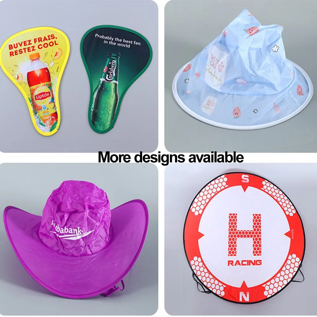 Foldable Nylon Flying Disc Fan - Perfect Promotional Gift
