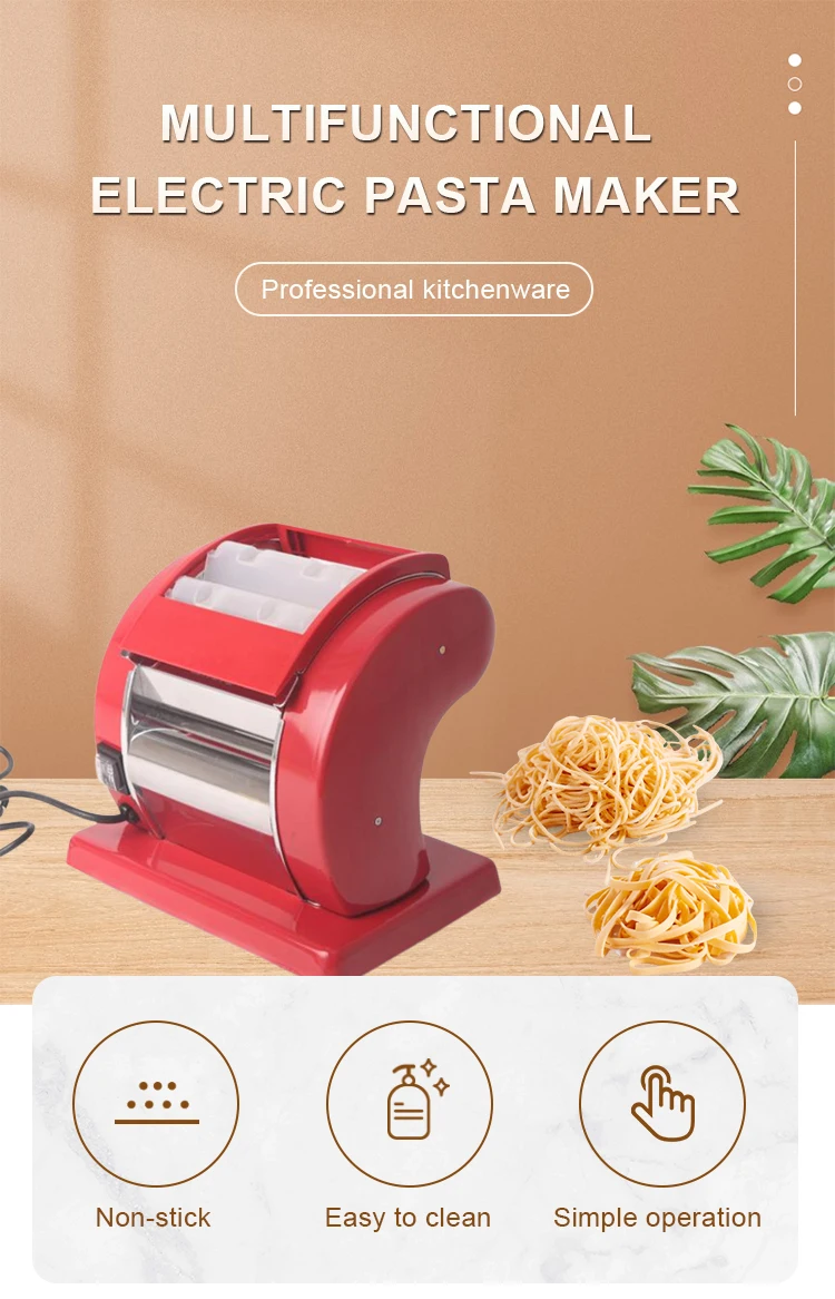 Home Use Stainless Steel 110V Electric Pasta Maker Machine Italy Style ...