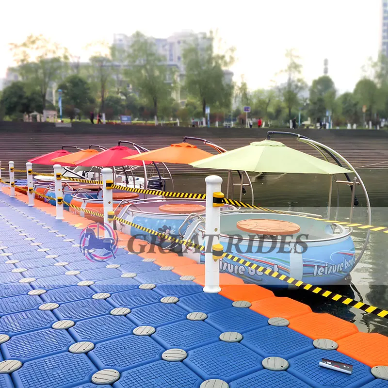 Water Floating Restaurant Park 2.5 Meters 6-8 Person Electric Bbq Donut ...