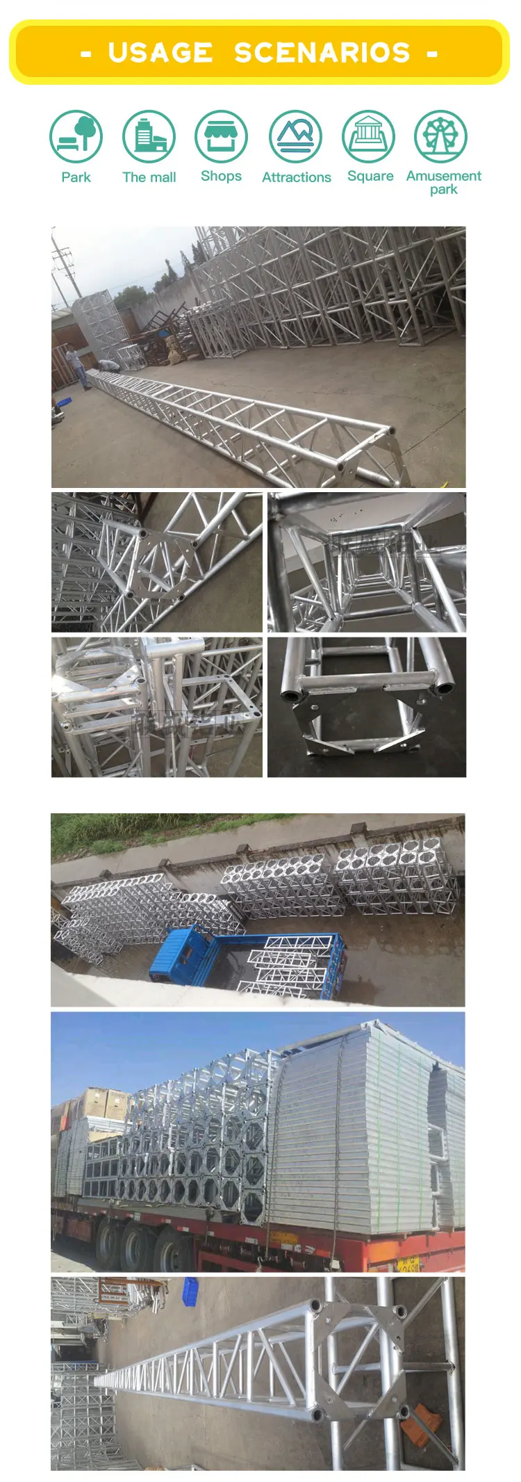 Outdoor Indoor Aluminum Box Structure Truss Corners For Outdoor Indoor ...