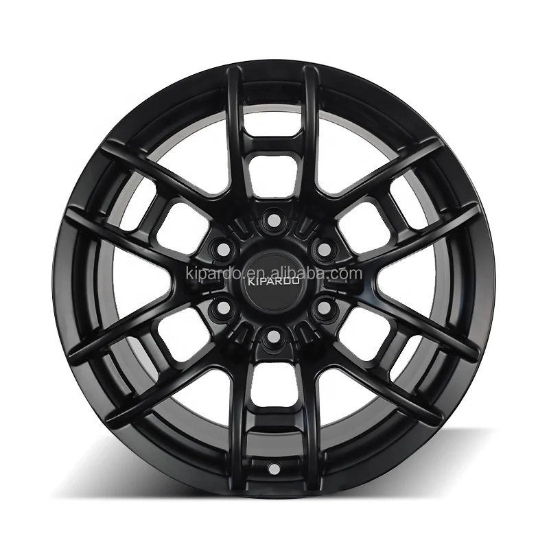 For KIPARDO 17 Inch Matte Black Aluminum Alloy Wheels Offroad 4X4 6 ...