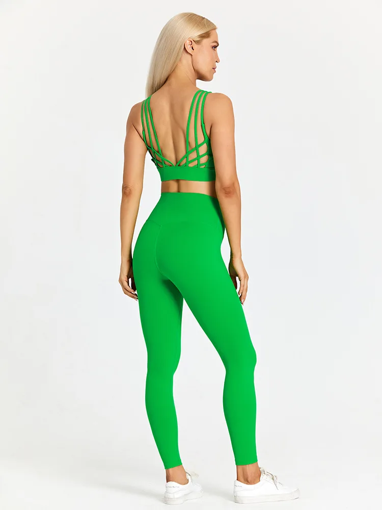 Sexy Sports Backless Bra With Pads Fitness Clothing Nude Feeling ...