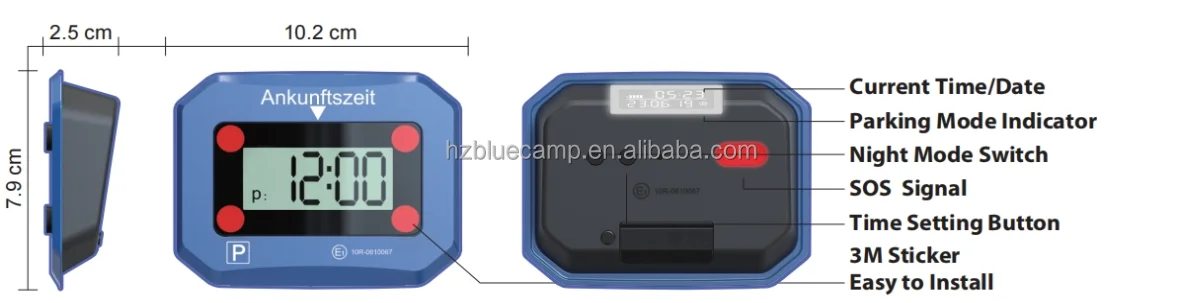 E1 Automatic Parking Timer Meter Clock Elektronische Parkscheibe ...