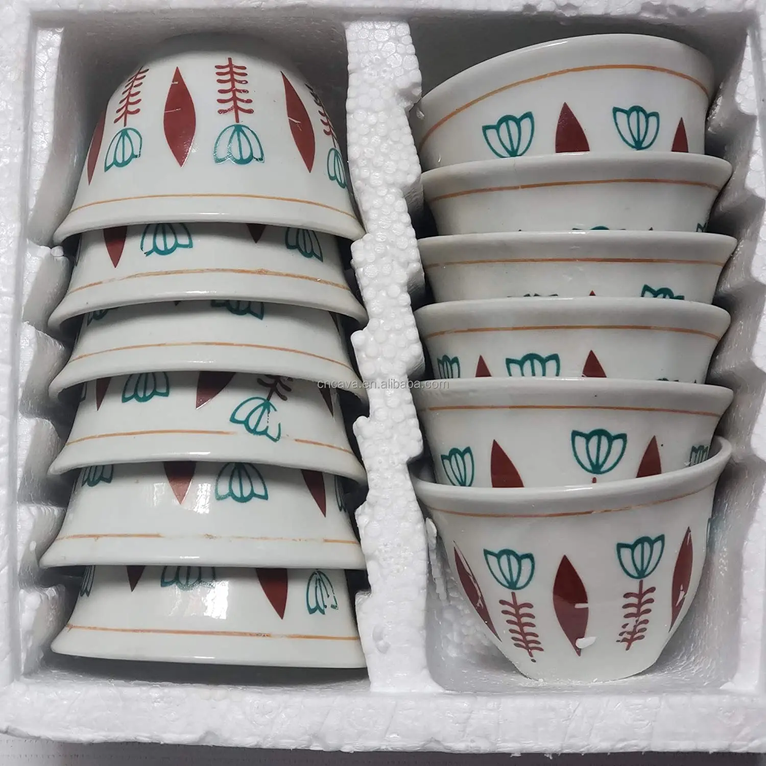 Ethiopian Eritrean Handmade Ceramic Coffee Cups - Buna Cafe Cini Full Set