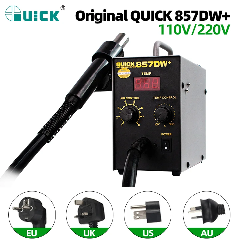 QUICK 857DW+ Soldering Station - Precise Lead-Free Heating