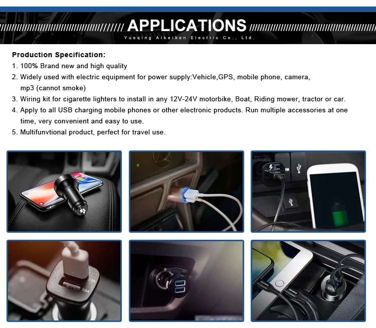 Car Power Socket Rocker Switch Style Dual USB Waterproof 12V Usb Car ...