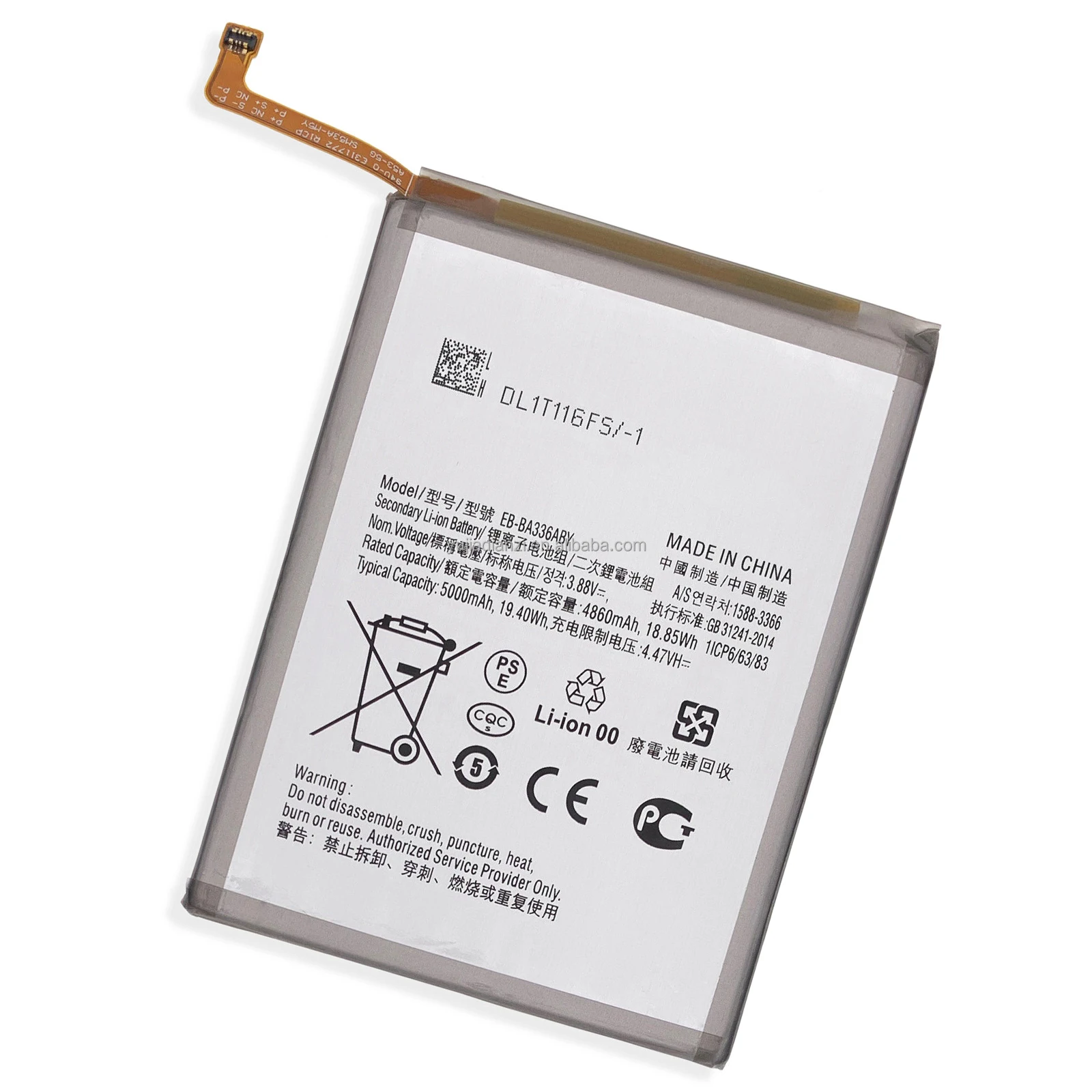 3.8v 5000mah Eb-ba336aby Battery For Samsung Galaxy A33/a53 - Buy Eb ...