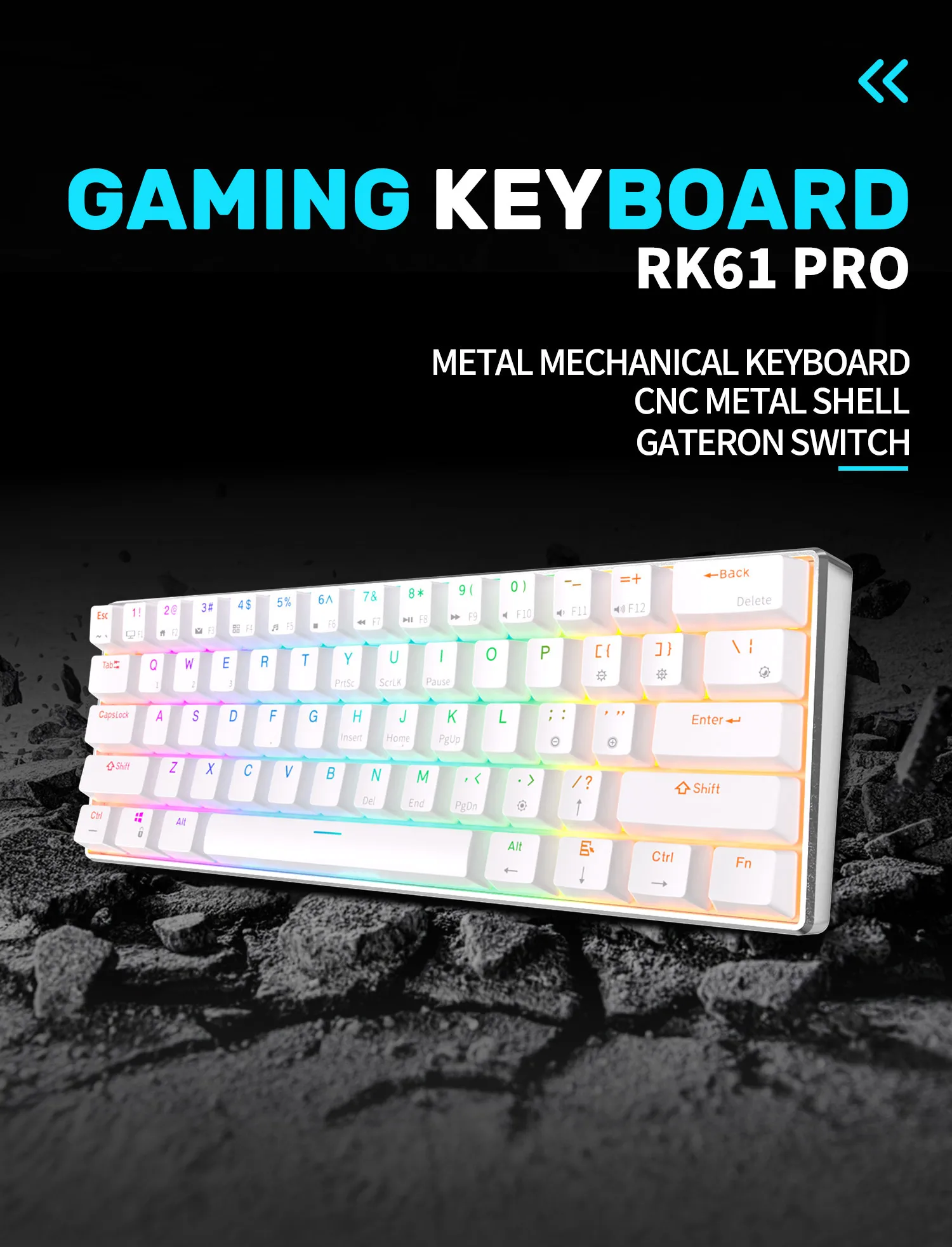 Royal Kludge RK61 Pro - Custom Programmable Gaming Keyboard