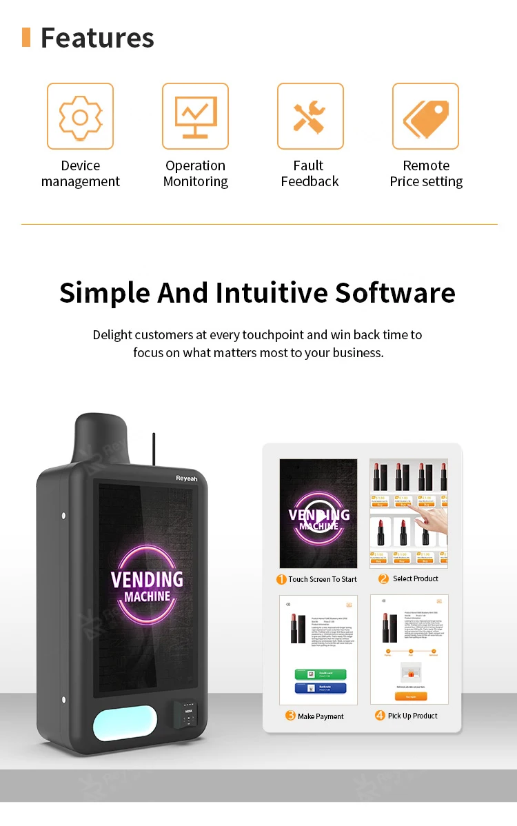 Reyeah Small Wall Mounted Vending Machine Card Reader Age Verification ...