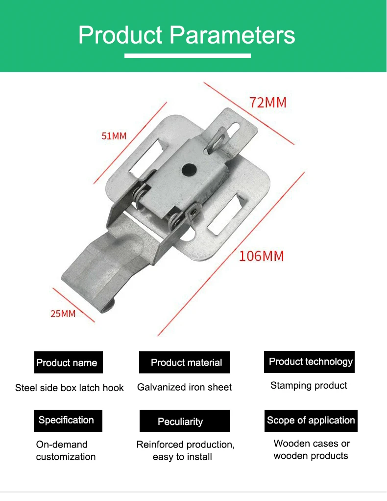 Galvanized Iron Sheet Latch Toggle Heavy Duty For Steel Side Tool Box ...