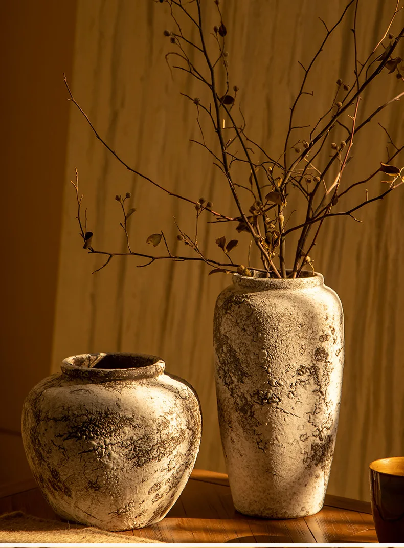 Rustic Handmade Pottery Flower Pot Porcelain Ceramic Vase for Home ...