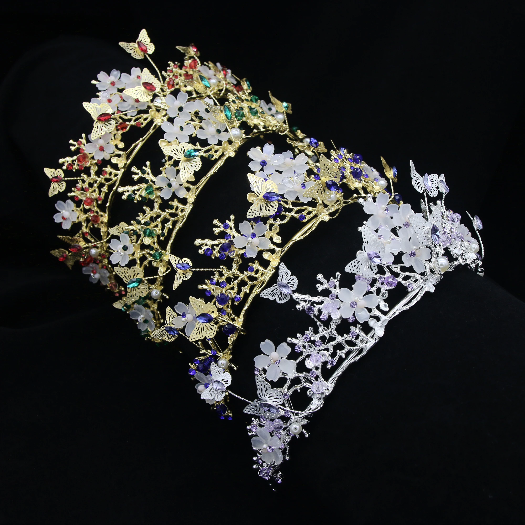 New Design Handmade Butterfly Tiaras and Crowns Wedding Tiara Bridal ...