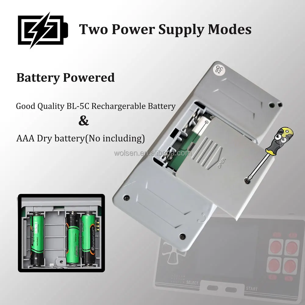 8 Bit Handheld Game System With 200 Free Games 2.8 Inch Screen Retro ...