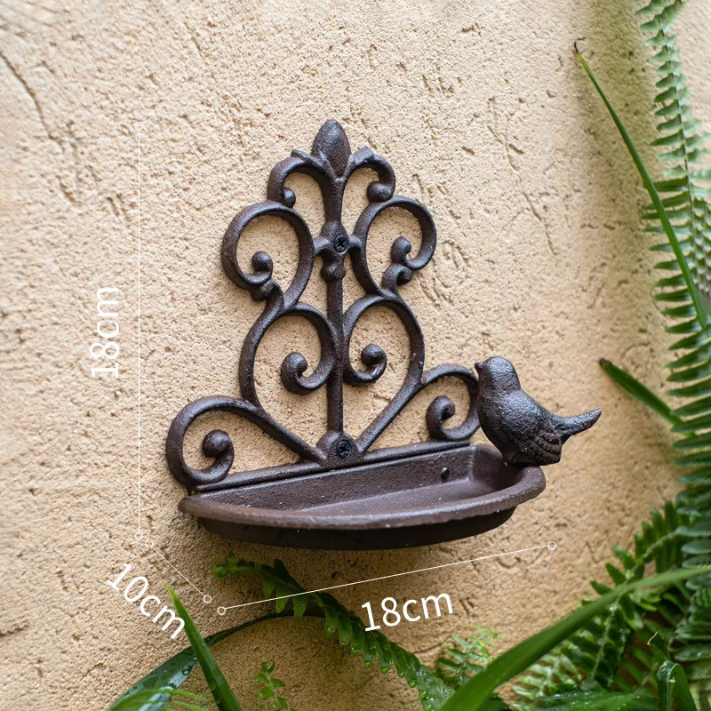 Cast Iron Crafts Hook Wrought Iron Bird Food Bowl Soap Box Storage Box ...