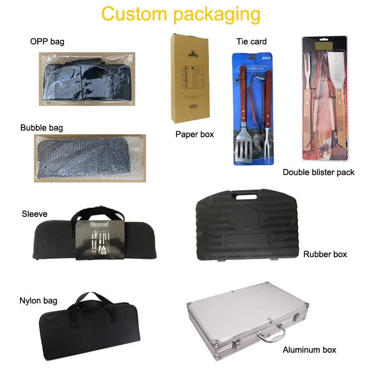 Mingxiang 26pcs Heavy Duty Stainless Steel BBQ Tool Set Outdoor Camping ...