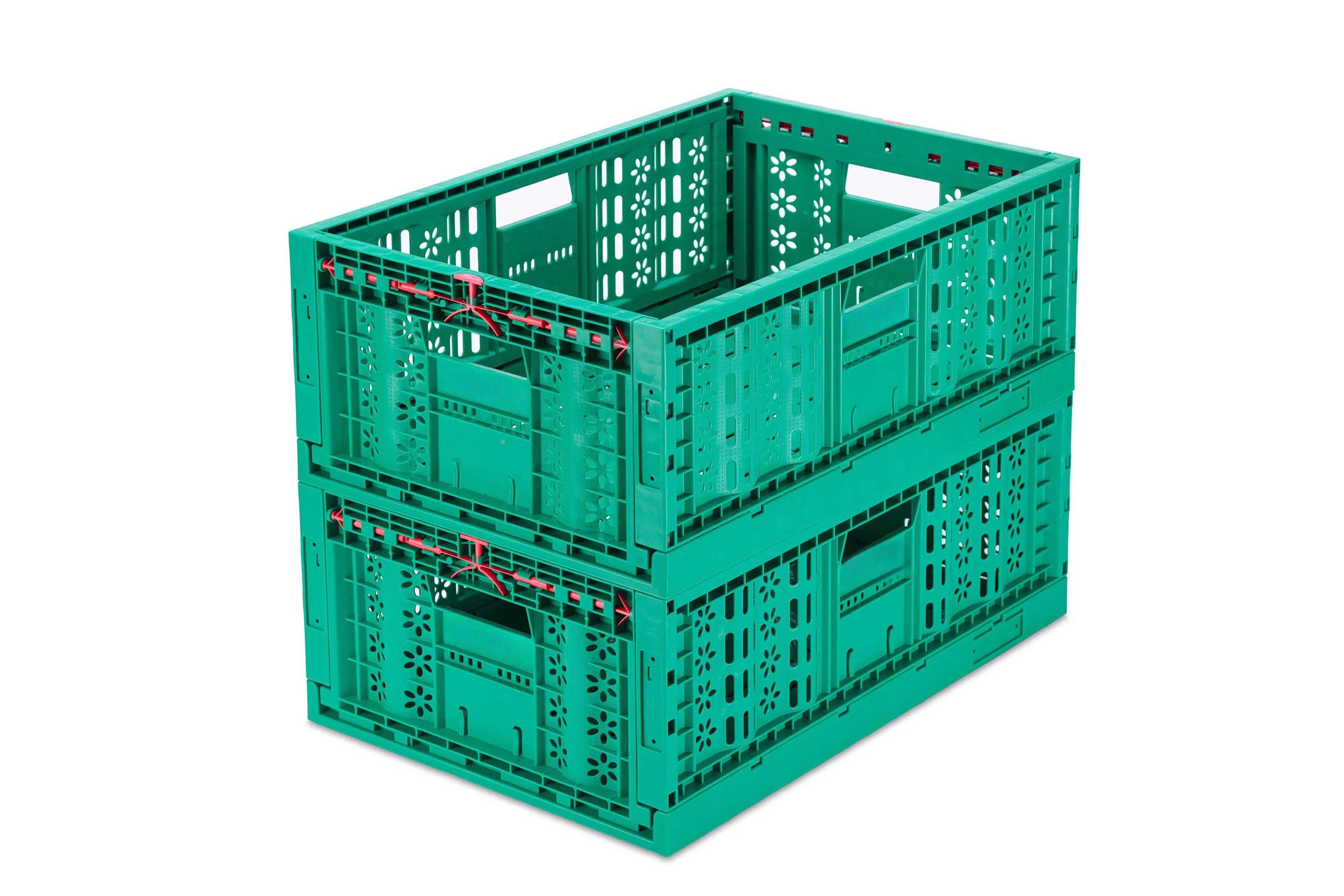 Folding Plastic Mesh Crate Plastic Folding Box Stacking Moving Crate ...