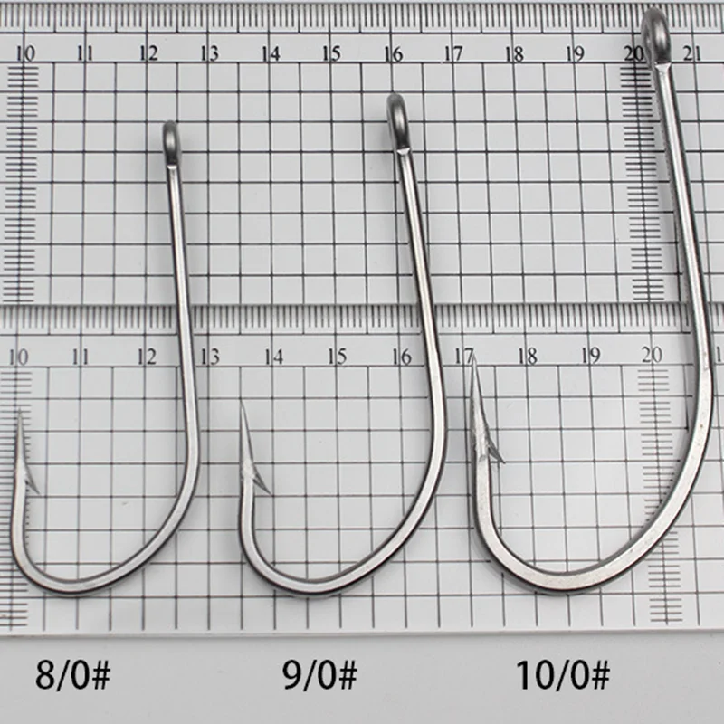 Landing High Quality Stainless Steel Saltwater Fishing Hooks Large 1/0 ...