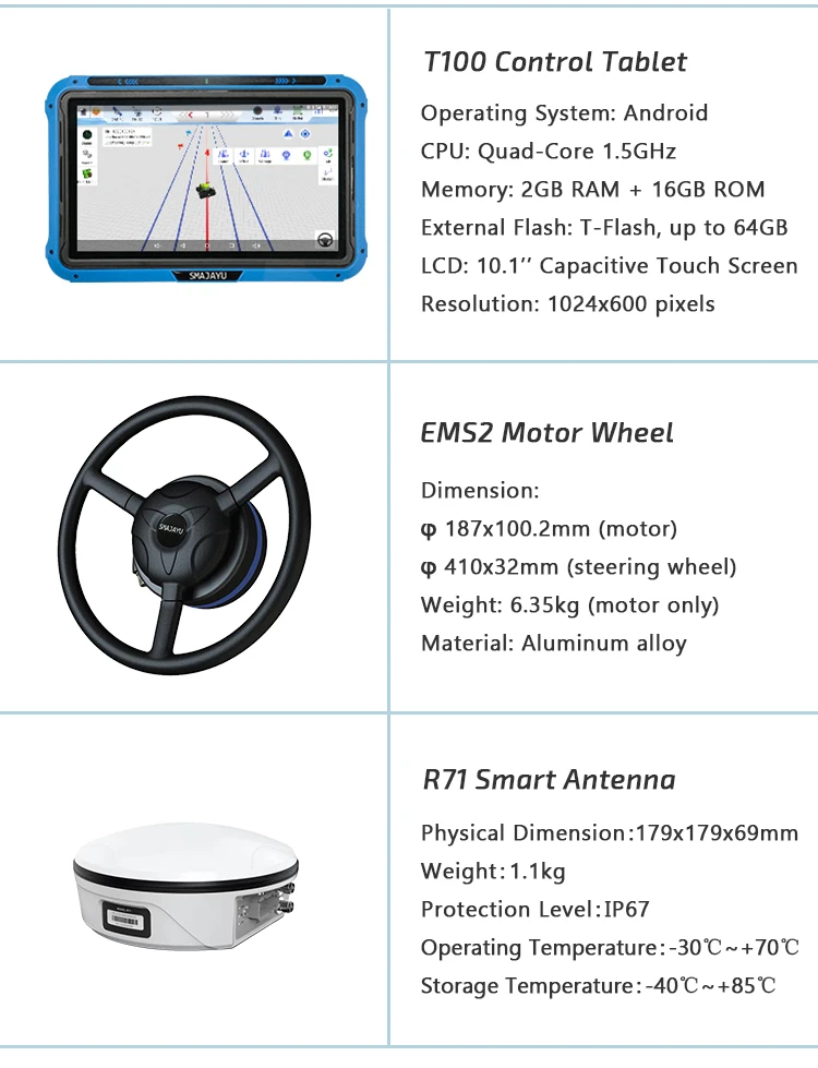 JY305 GNSS RTK Tractor Auto Steering System for Precision Farming