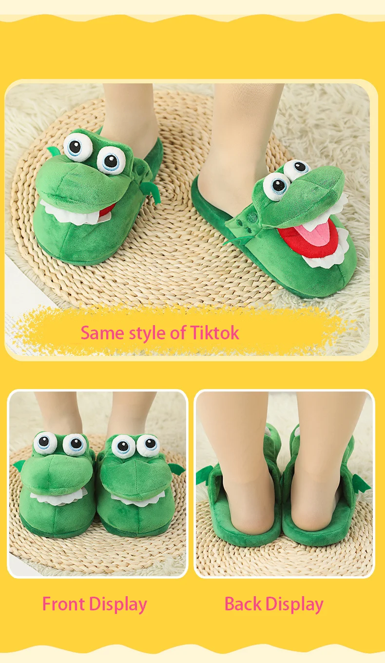 Funny Crocodile Slippers Walking With Mouth Open,Small Crocodile Toy ...