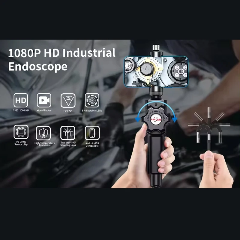 Ralcam F408a Industrial Endoscope Dual System Android & Ios Handheld ...