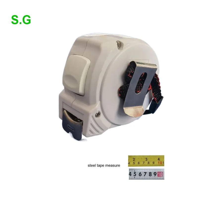 White Measuring Tape Logo Custom 5 Meters Power Locked Steel Tape ...