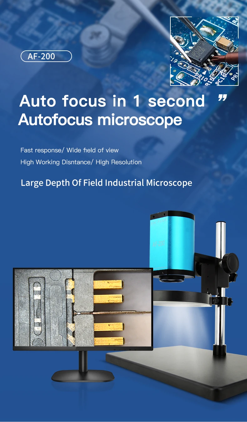 Eoc Auto Focus Microscope Industry Industrial Hd High Definition H-d-m-i Autofocus Video ...
