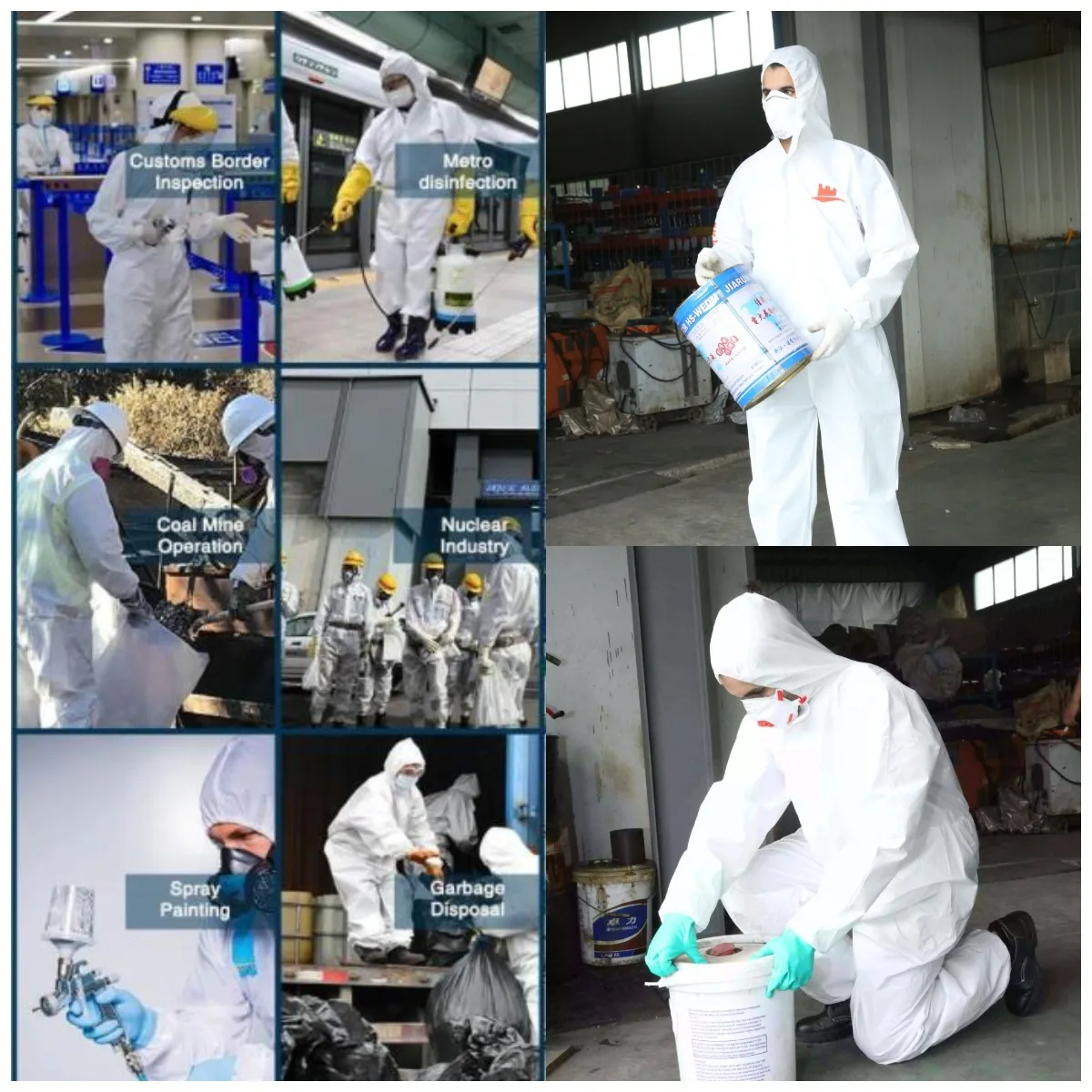 Industrial Mechanical Microporous Disposable Coverall Ppe Nowoven ...