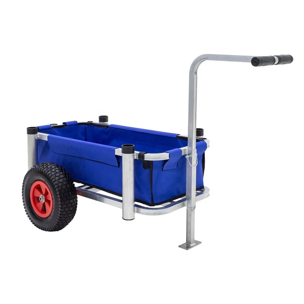 Fishing Beach Trolley Cart with Balloon Wheels Utility Folding Beach ...