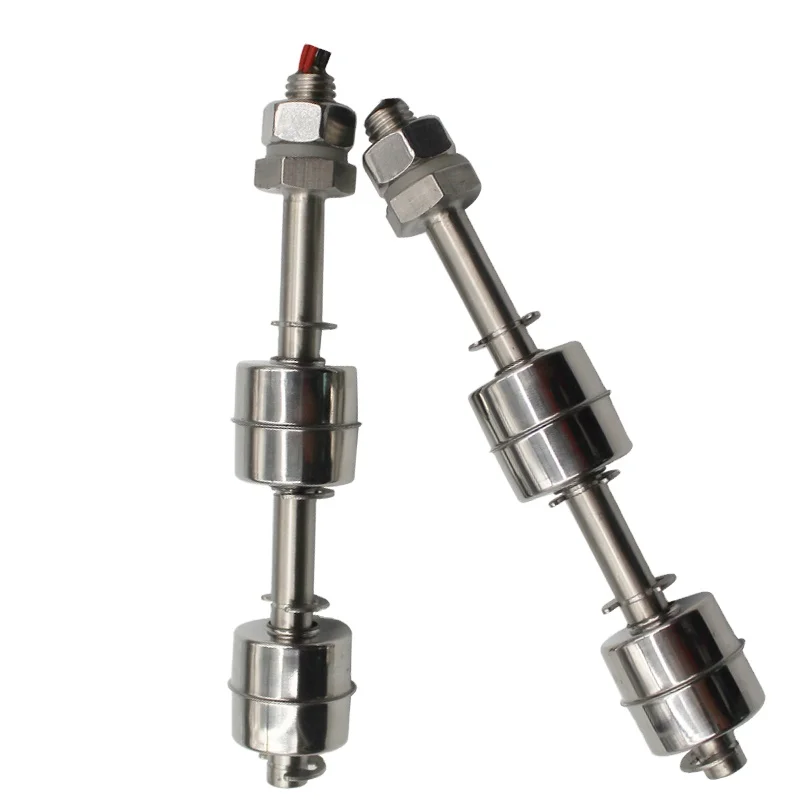 220v 1a Vertical Installation Stainless Steel Dual Balls Level Switch Water Detector Sensor M10 ...