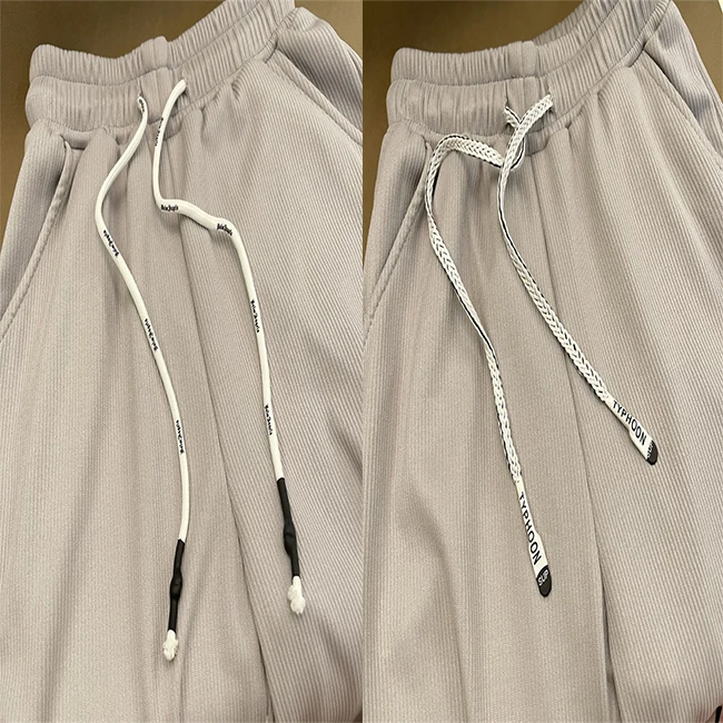 Custom Logo Flat Cotton Shoes Laces - Round Hat Hoodie Draw Cord