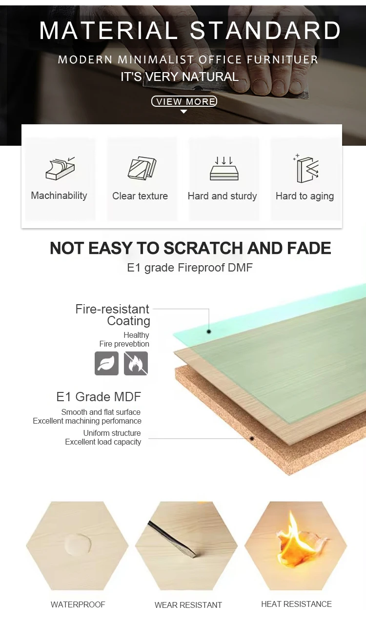 Escritorio De Oficina Modern Unique Style Luxury Mdf Material L Shape ...