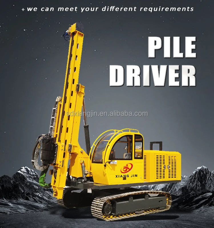 Tracked Photovoltaic Pile Driver Vibratory Hammer Helical Ground Screw ...