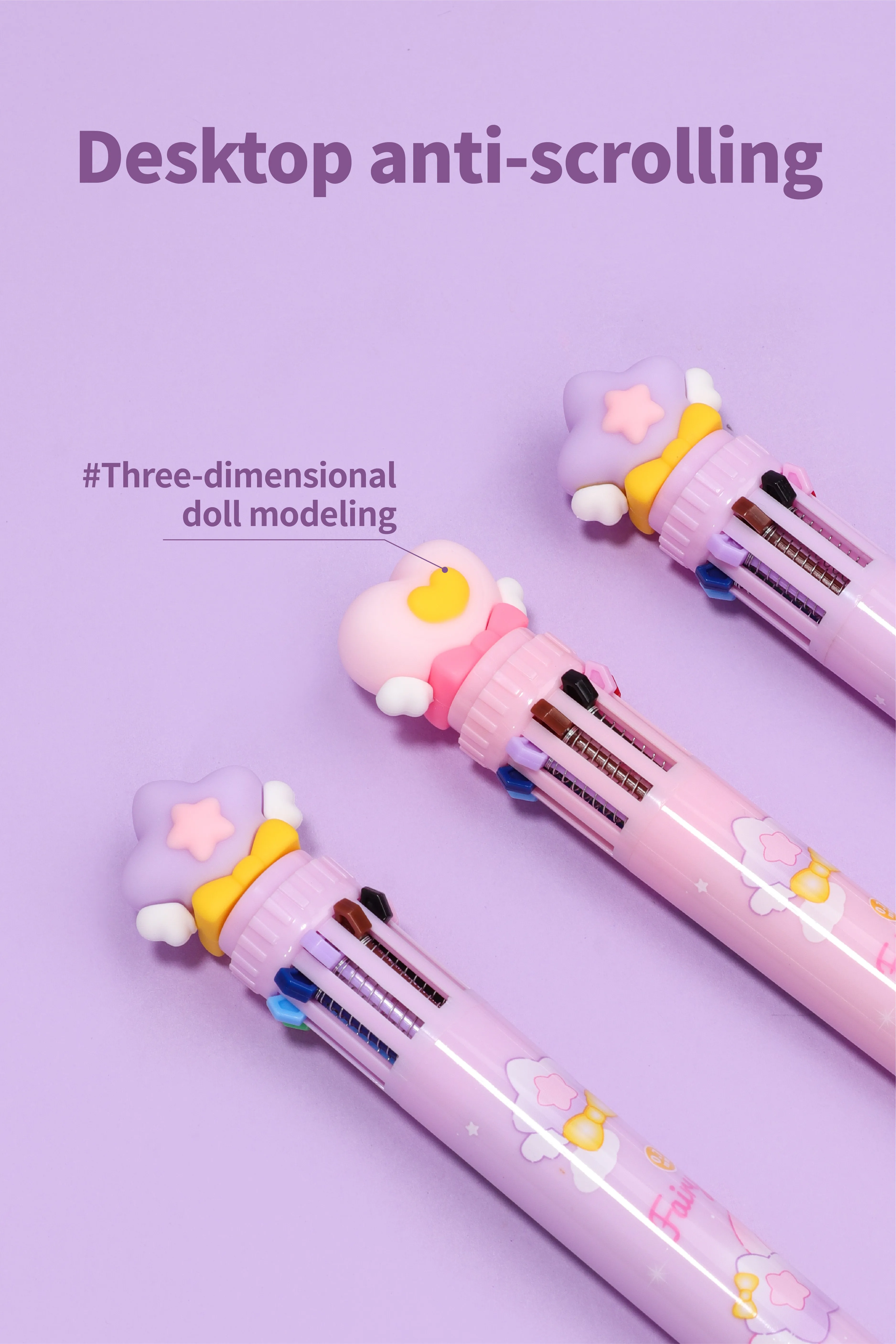 Kawaii Cute Magic Stick Ballpoint Pens - 10 Multicolored