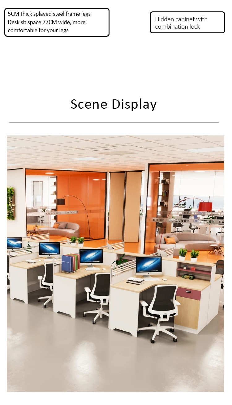 Customized Modular Multiple Seater Wooden Workstation Furniture Set Fancy Computer Office Desk ...