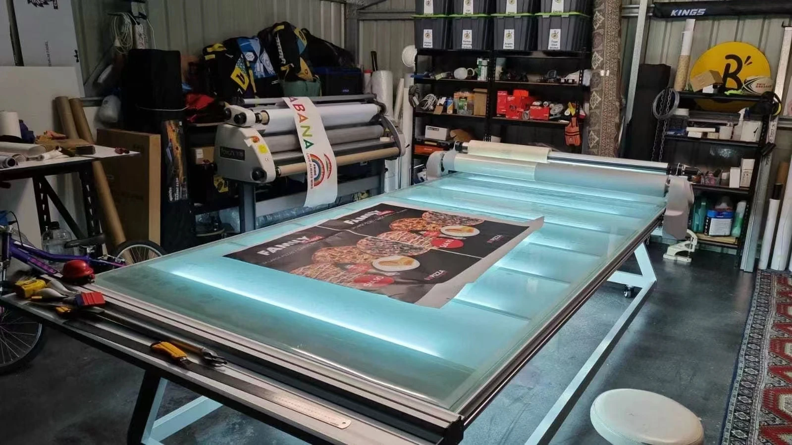 Fayon Fy1350 Industrial Flatbed Laminating Machine Advertising Work ...