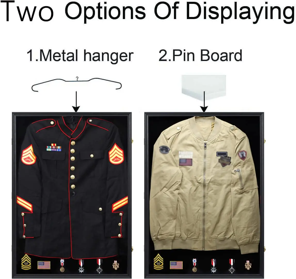 Wooden Uniform Shadow Box Jacket Display Box Jersey Display Photo Frame ...