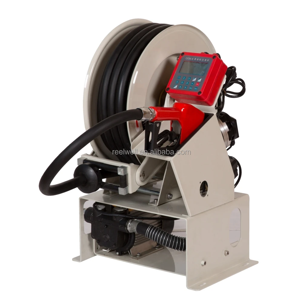 New Design Fuel Dispenser with Hose Reel Set, Diesel Delivery Dispenser ...