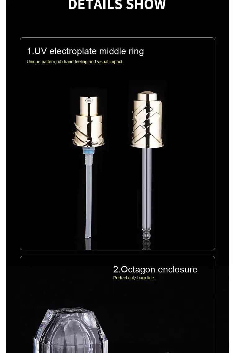 Luxury 30ml 40ml 60ml 80ml 110ml 130ml 30g 50g Glass Bottle With Spray Lotion Pump Cosmetic ...