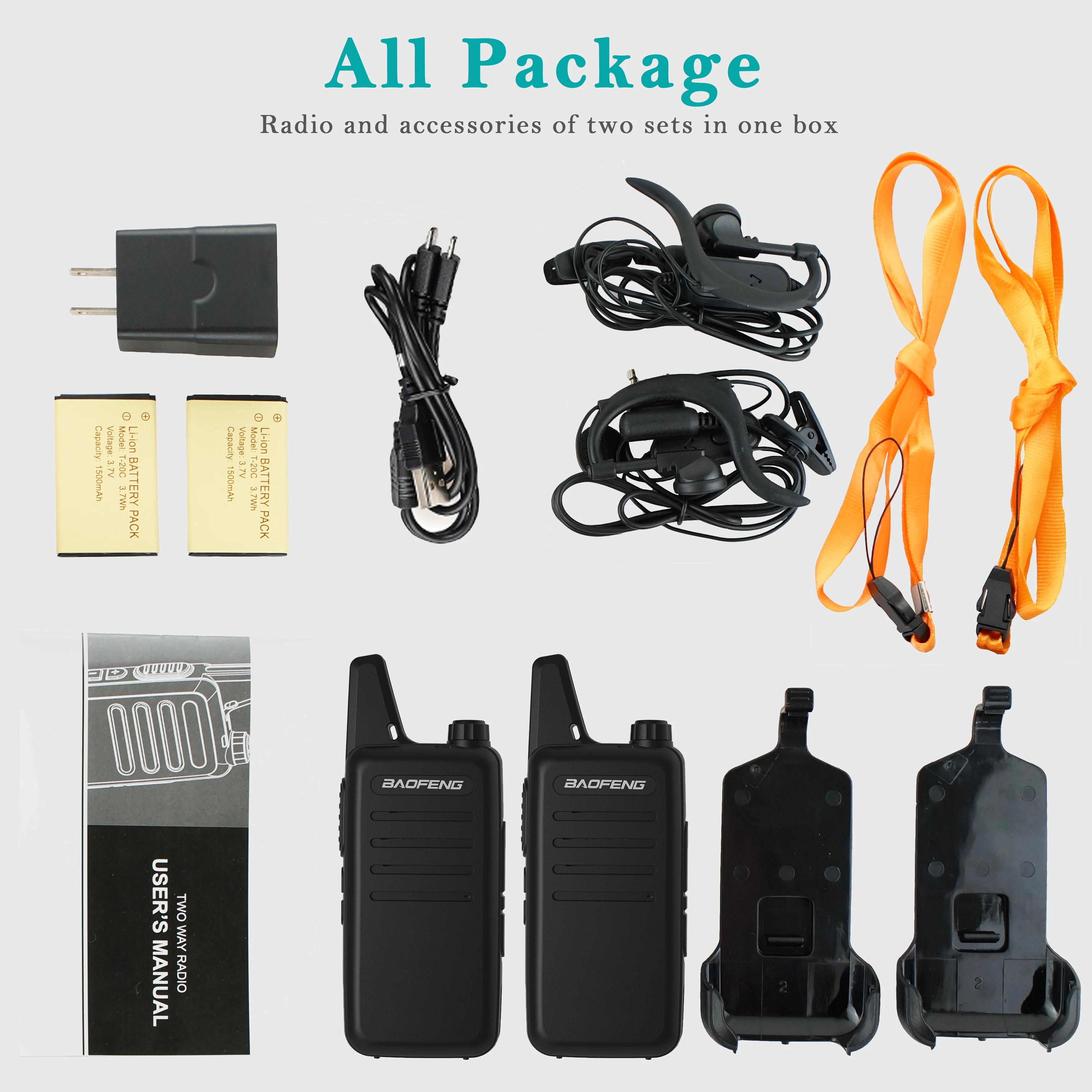 Baofeng VTC2 Long Range Mini Hand Held Two Way Radio