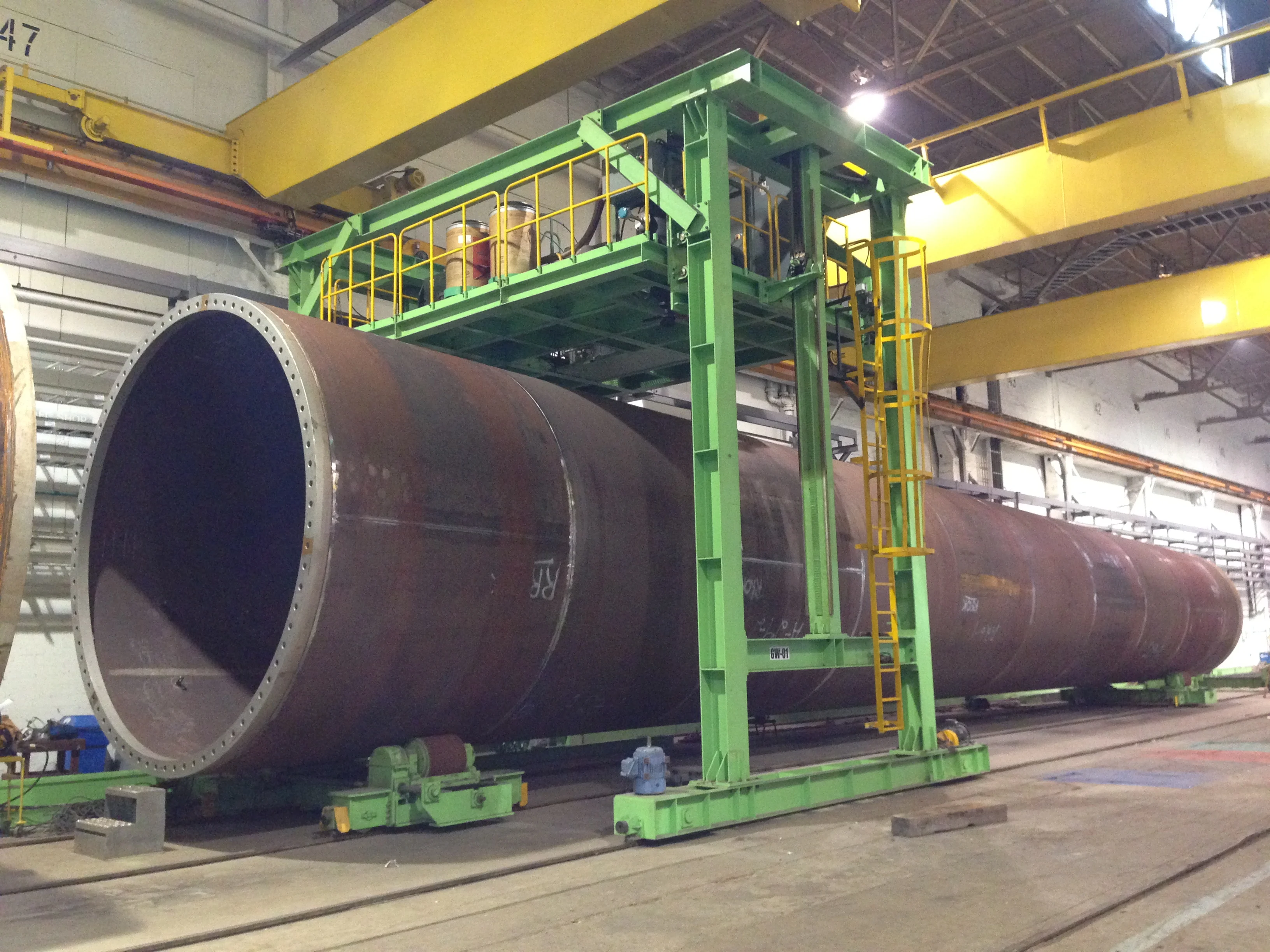 Steel Wheel Transverse Bogie Offshore Monopile Welding Roller 1000t